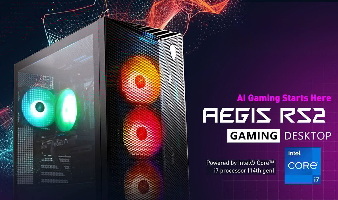 MSI Gaming Desktop Aegis RS2 C14NUE7-818US Intel Core i7-14700KF 32GB DDR5 2TB PCIe SSD GeForce ...